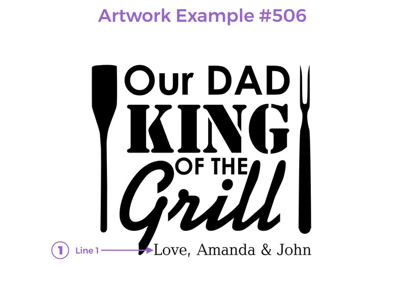 Handmade Personalized Cutting Board King of the Grill #506 Dad ...
