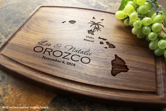 Handmade Cutting Board Personalized Hawaiian Island Design - Etsy