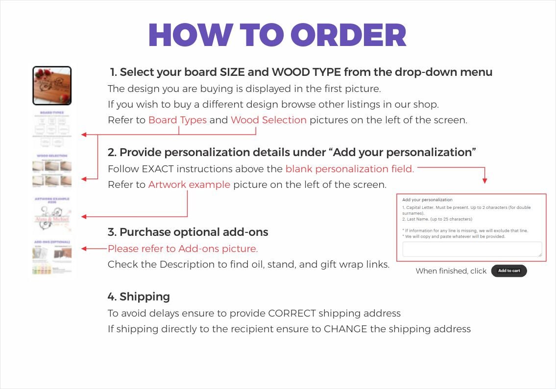 Handmade Cutting Board Personalized Minimalist Script Design - Etsy