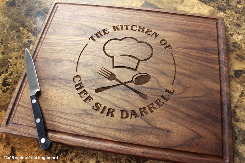 Handmade Cutting Board Personalized Chef's Kitchen Design - Etsy