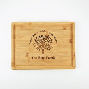 Handmade Cutting Board Personalized Family Tree Design - Etsy