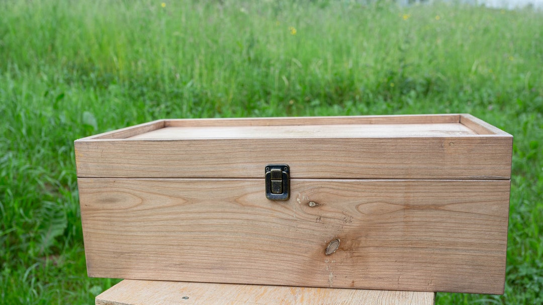 HINGED CHERRY WOOD Box, Square Box, Handmade Box, Finely Finished ...