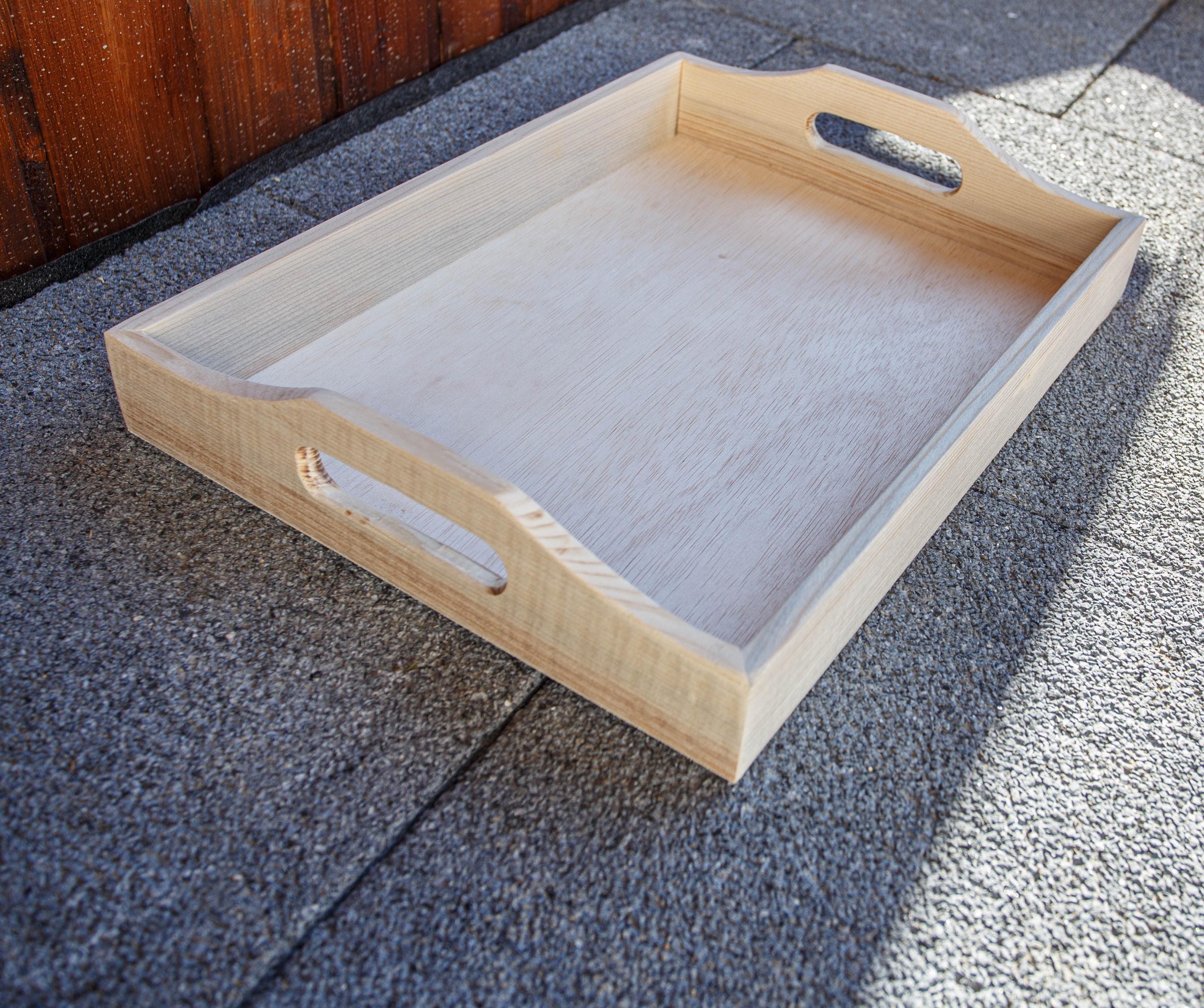 Unfinished Wood Serving Platter anniversary Gift wood Tray large Wood Tray 14.5x11x1.5inch 37x28x5 Cm Etsy