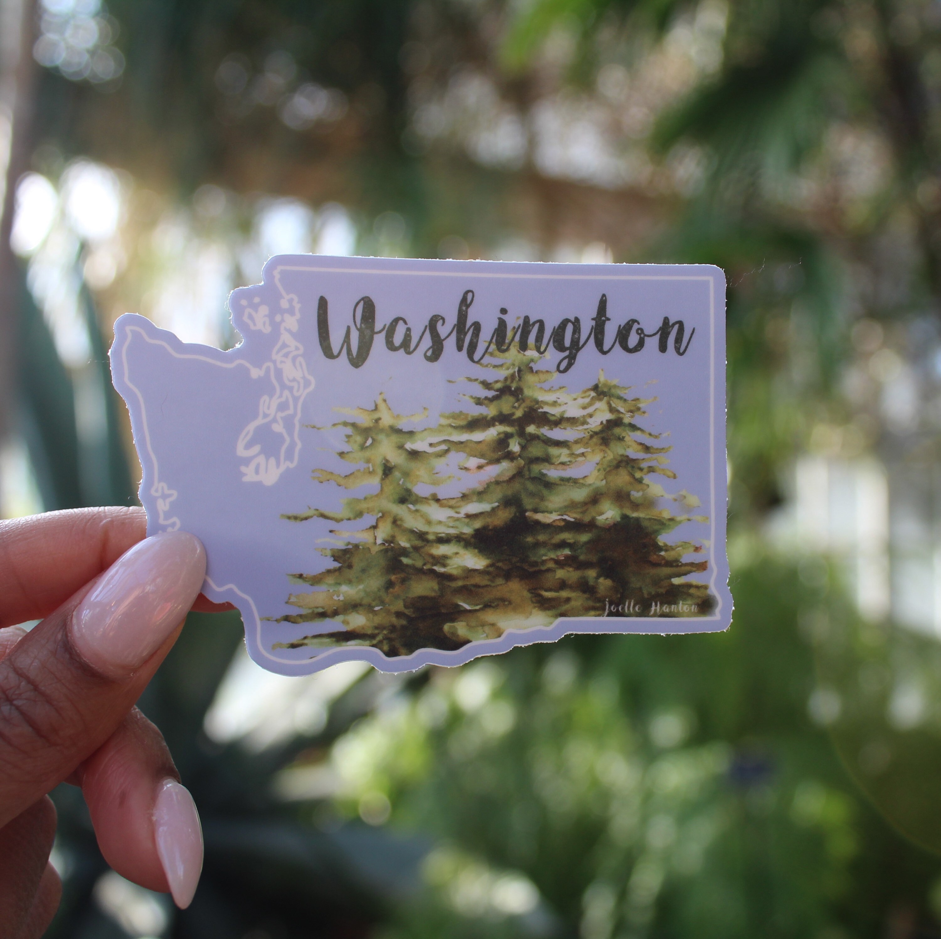 1 Vinyl Decal Sticker-washington State Blue Watercolor - Etsy