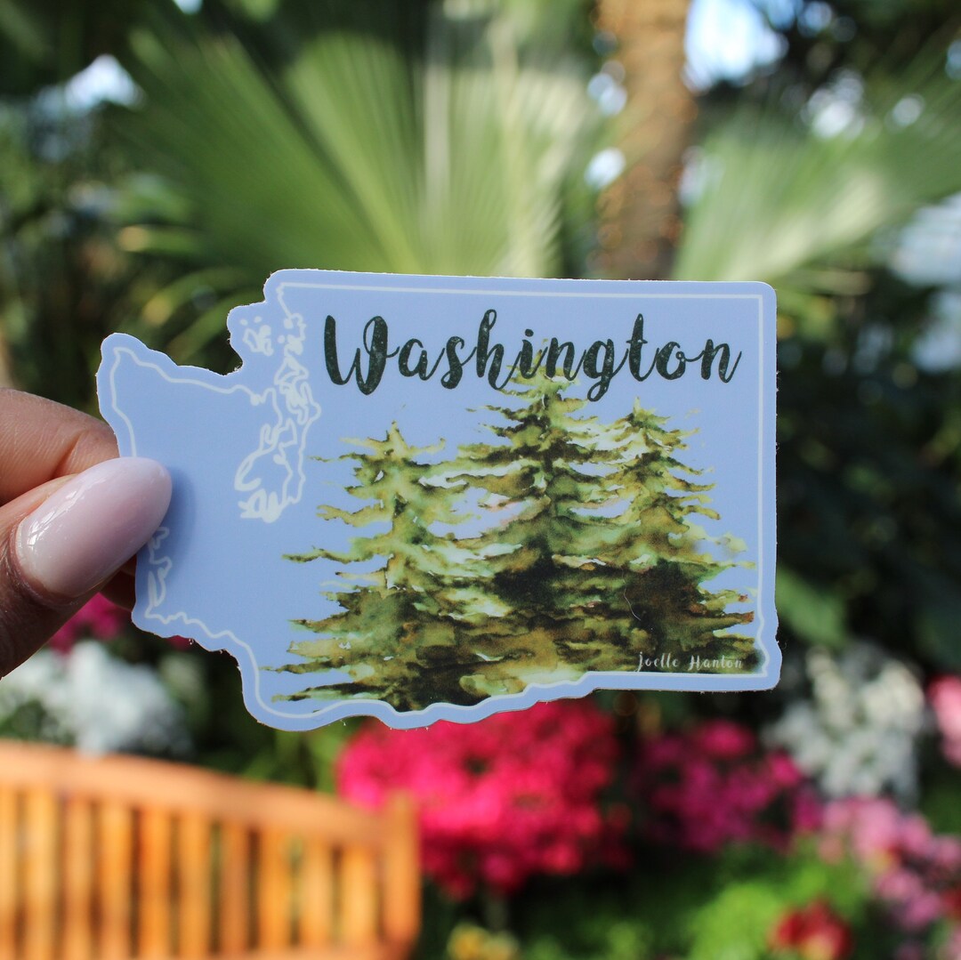 1 Vinyl Decal Sticker-washington State Blue- Pacific Northwest Vinyl ...