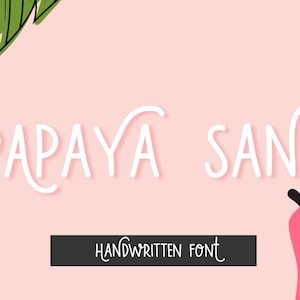 Papaya Sans Handwritten Font Digital Download TTF OTF Installable Font ...