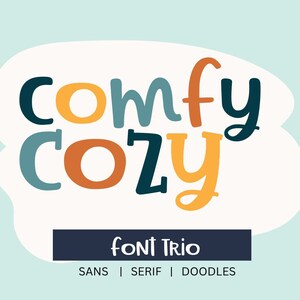 Comfy Cozy Handwritten Font Bundle Trio for Cricut and Silhouette ...