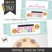 100th Day of School Cookie Tag Topper | 6.5 Inch Cookie Bag Folding Tag ...