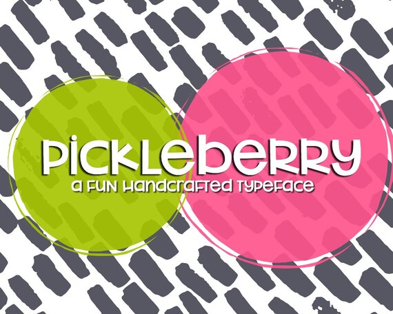 Pickleberry Handwritten Font Digital Download TTF OTF - Etsy