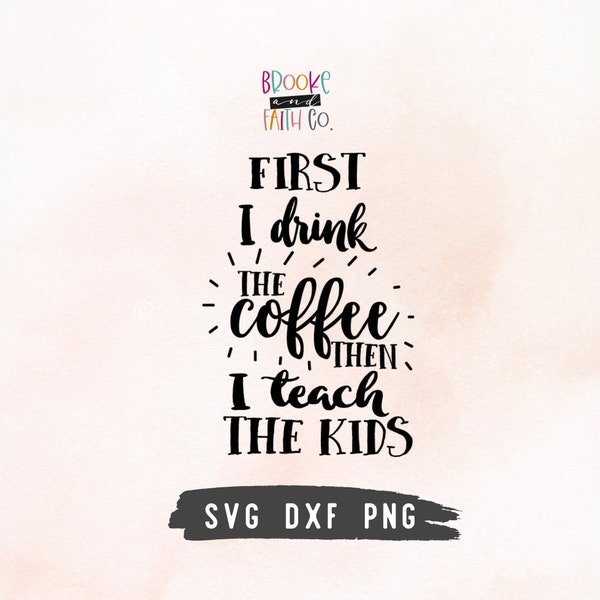 First I Drink Coffee - Etsy