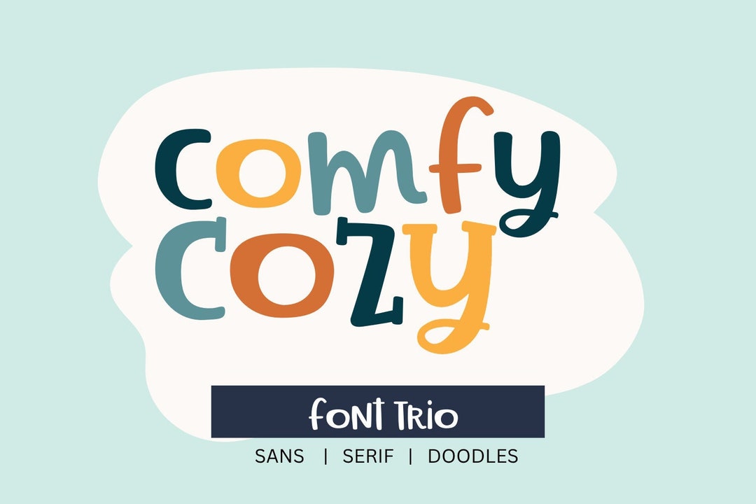 Comfy Cozy Handwritten Font Bundle Trio for Cricut and Silhouette ...