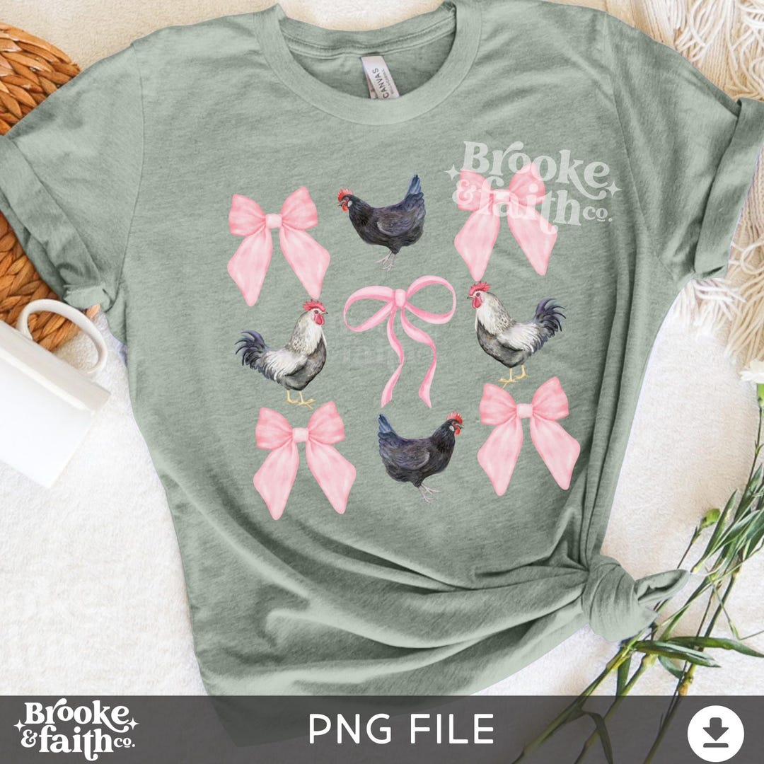 Coquette Chicken PNG, Cottage Core Chicken Farm Homestead PNG - Etsy