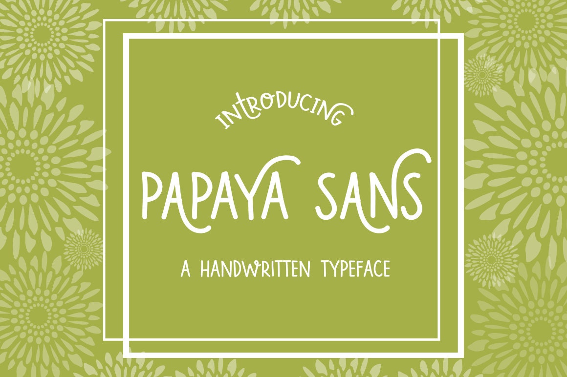 Papaya Sans Handwritten Font Digital Download TTF OTF - Etsy