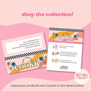 5x4 Inch PYO Cookie Bag Topper | PYO Cookie Package Label | Retro ...