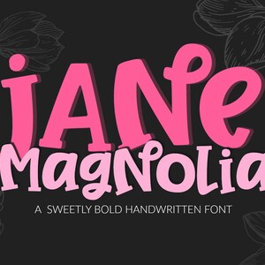 Jane Magnolia Handwritten Font for Cricut & Silhouette Crafters, True ...