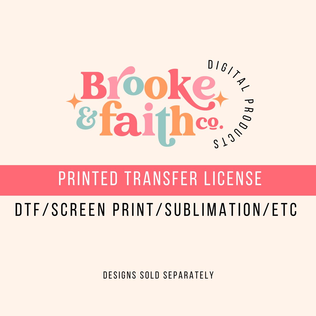 Extended License for PNG Designs | Printed Transfer Sales License - Etsy