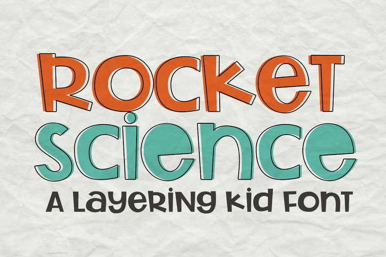 Digital Font Download Rocket Science Layering Font Kid Font - Etsy