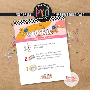 PYO Cookie Bag Topper & Instructions Bundle | Retro Floral Paint Your ...