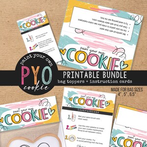 PYO Cookie Bag Topper & Instructions | 4 Inch Bag Topper | 5 Inch Bag ...