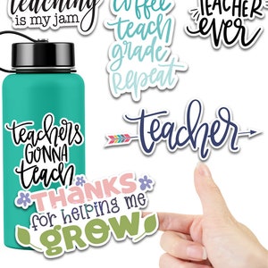 Teacher PNG Sticker Bundle- Teacher Digital Download Sticker Designs ...