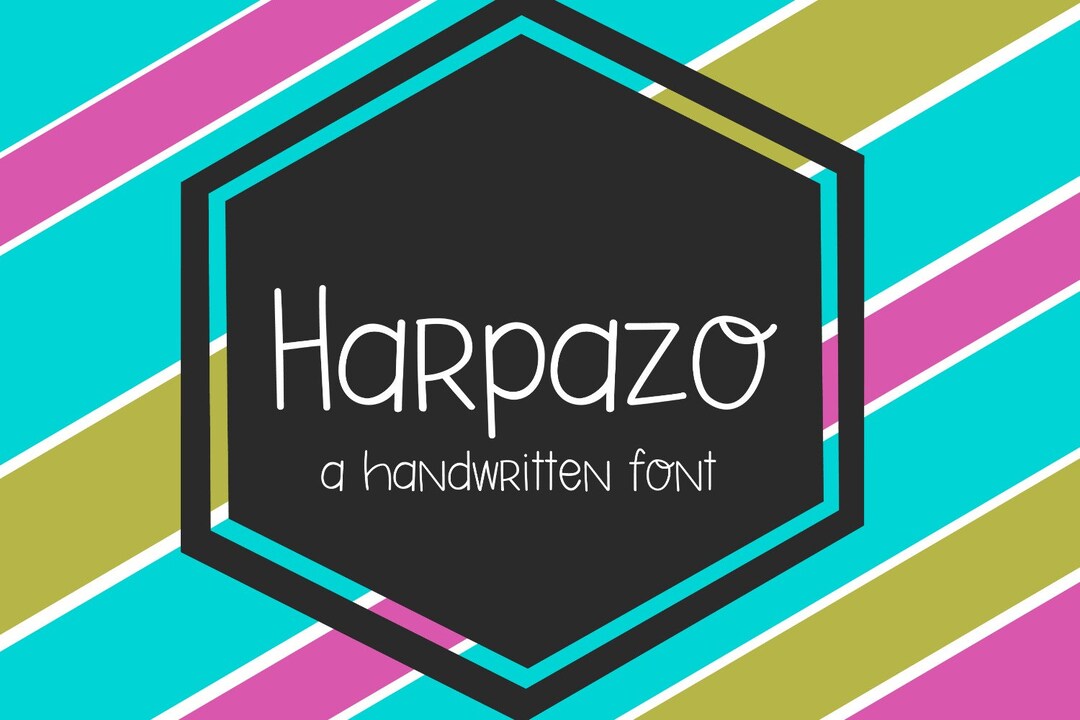 Digital Font Download- Harpazo Sans, Handwritten Font, Open Type OTF ...