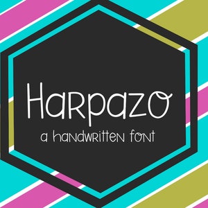 Digital Font Download- Harpazo Sans, Handwritten Font, Open Type OTF ...