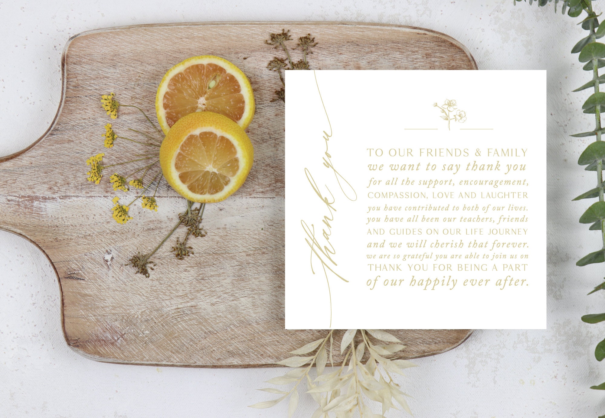 Thank You Place Setting Thank You Mesage Square Message - Etsy