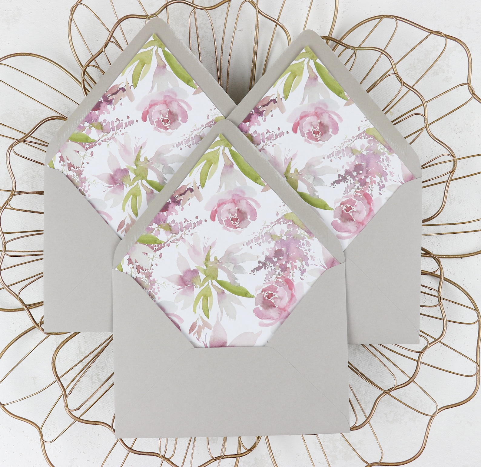 Pink Floral Envelope Liner Garden DIY Envelope Liners for - Etsy