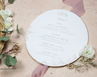Circle Elegant Menus - Etsy