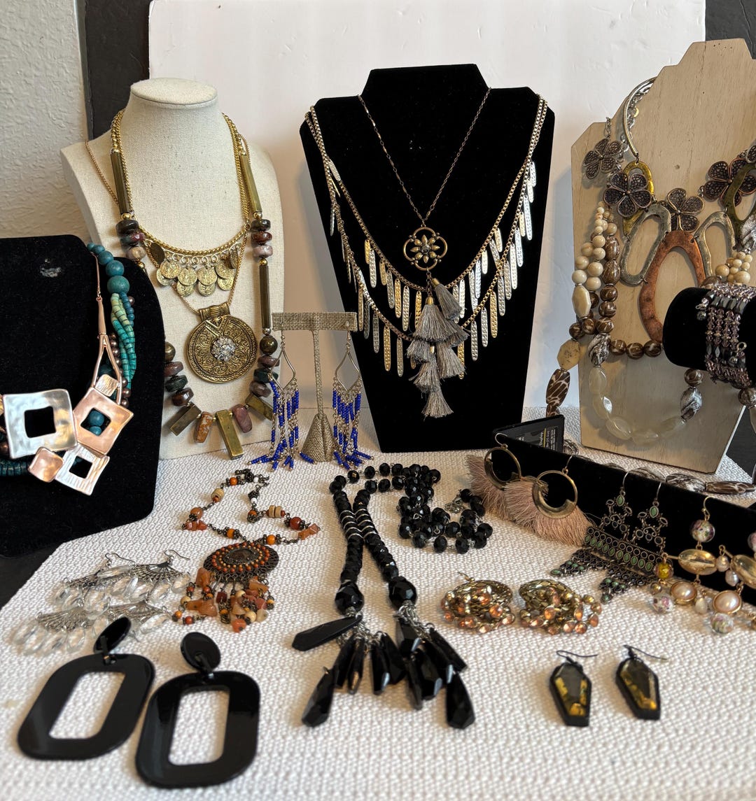 Bold Chunky Hippie Retro Statement 25 Piece Costume Jewelry Lot - Etsy