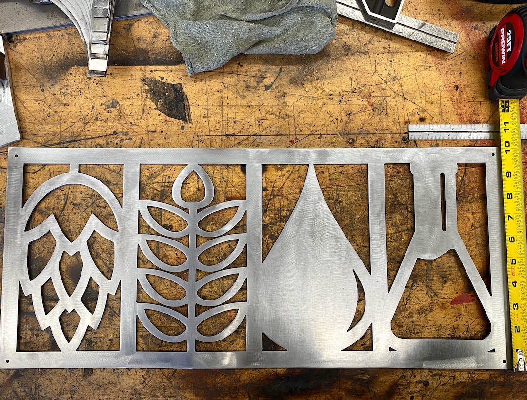 Elements of Brewing Metal Wall Art Plasma Cut Brewery Sign Beer Lover's ...