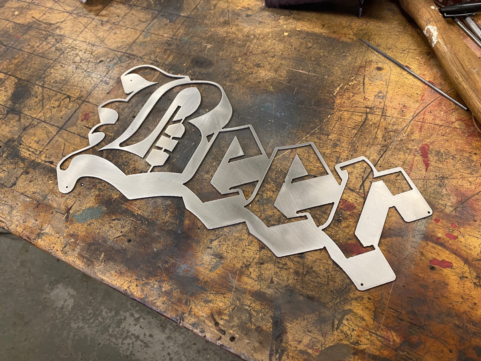 Beer Sign Metal Wall Art Bar Decor Wall Hanging Gift for - Etsy