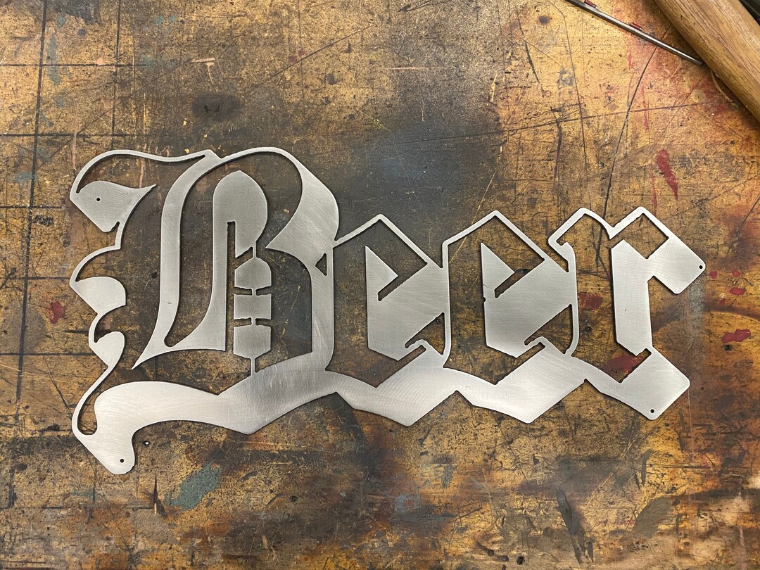 Beer Sign, Metal Wall Art Bar Decor, Wall Hanging, Gift for Him - Etsy