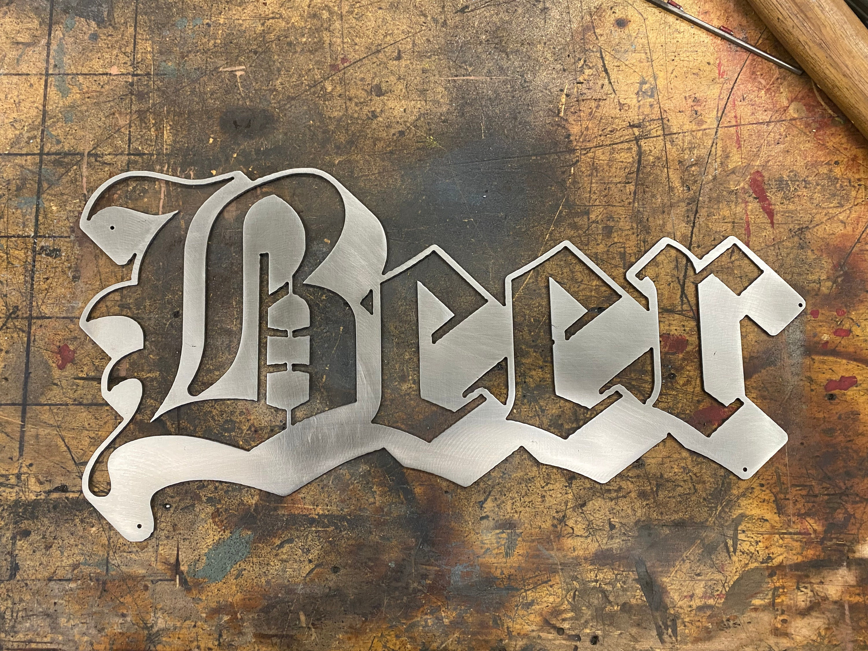 Beer Sign Metal Wall Art Bar Decor Wall Hanging Gift for - Etsy