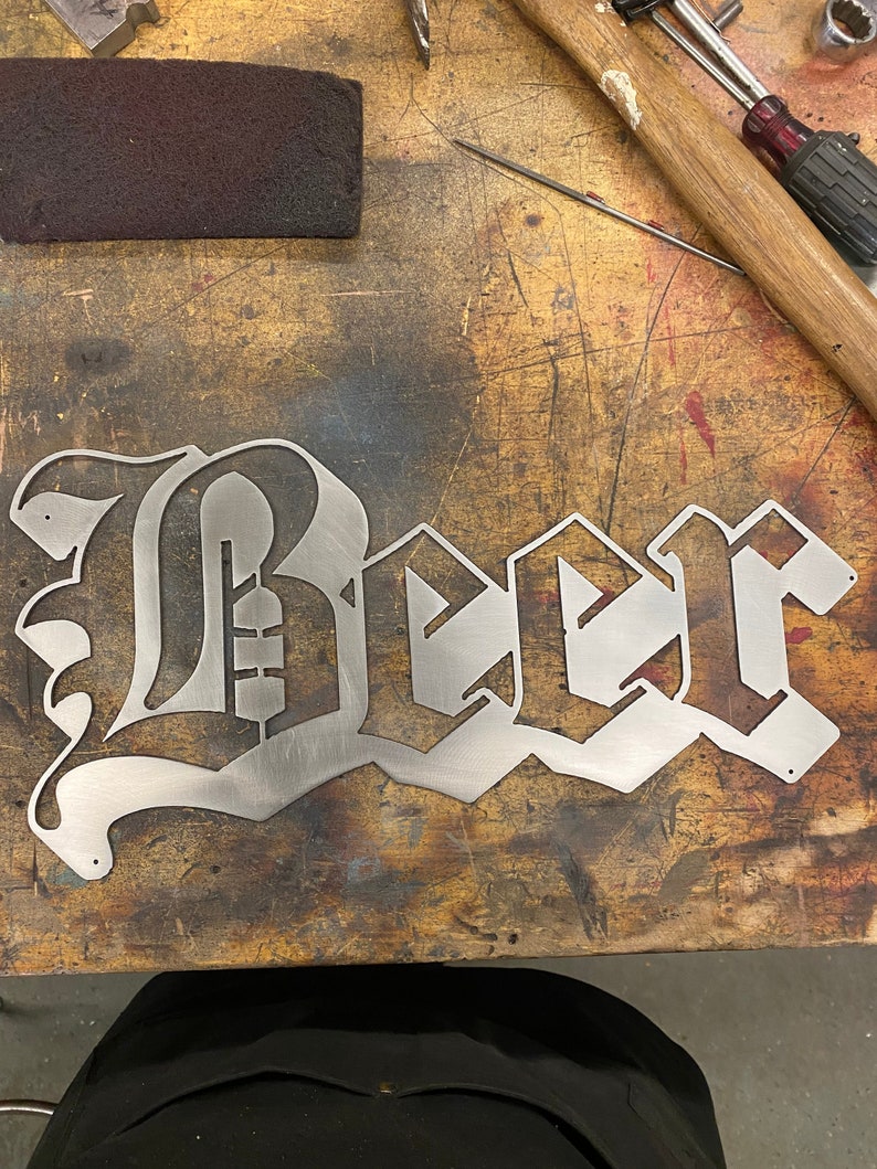 Beer Sign Metal Wall Art Bar Decor Wall Hanging Gift for - Etsy