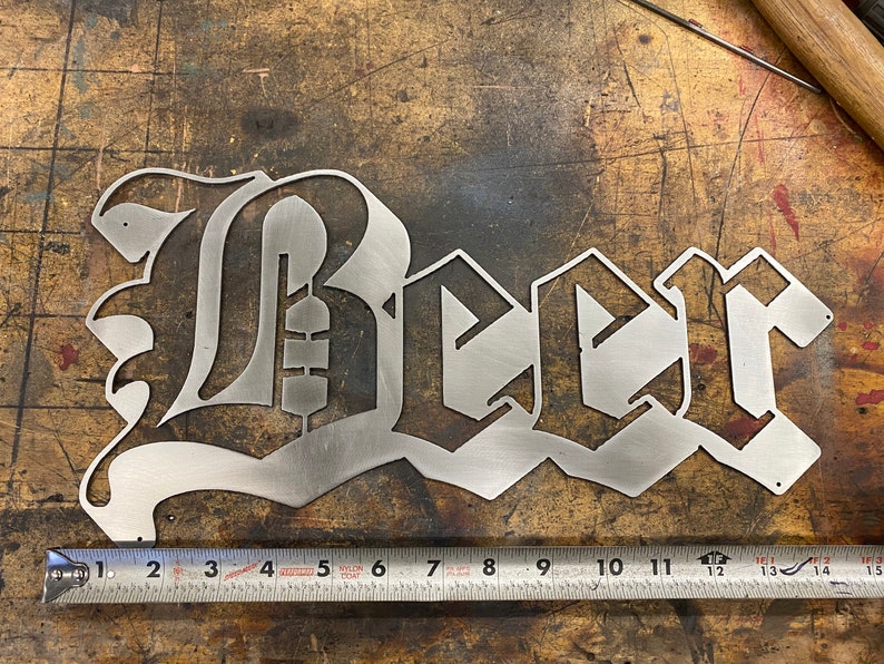 Beer Sign Metal Wall Art Bar Decor Wall Hanging Gift for - Etsy