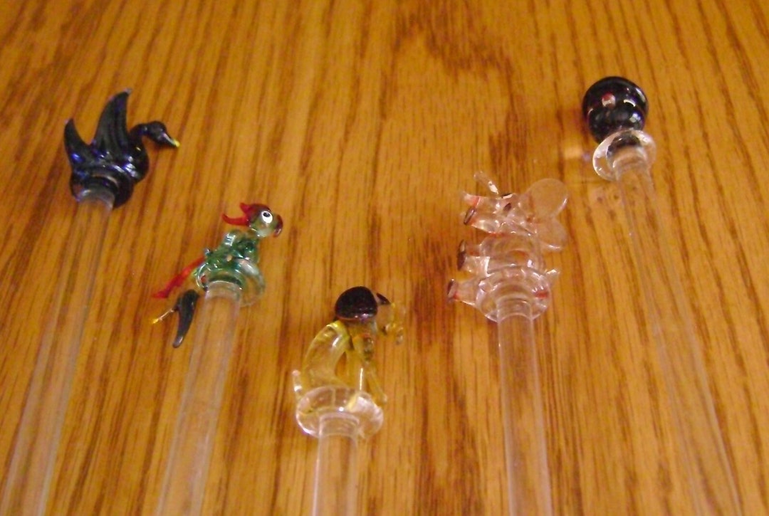 Coronet Various Glass Swizzle Sticks / Man Cave / Birthday Father's Day ...