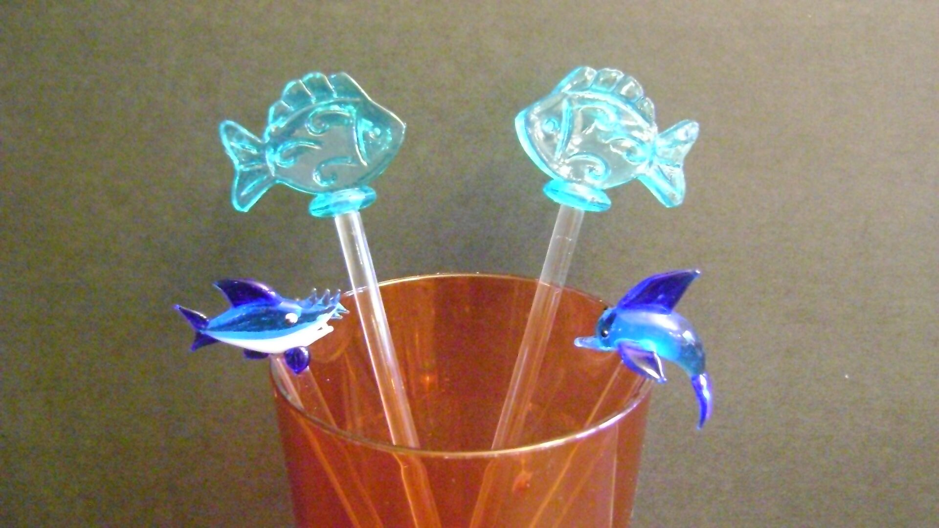 Tropical fish theme outdoor bar set / Fish metal tin / plastic | Etsy