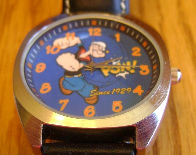 Vintage Popeye Watch 75 Years/ Rare / MINT Condition / Never Worn / Pow ...