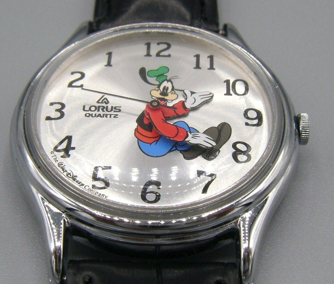Vintage Disney Backwards Hand Goofy Baseball Watch / Gold Bezel ...