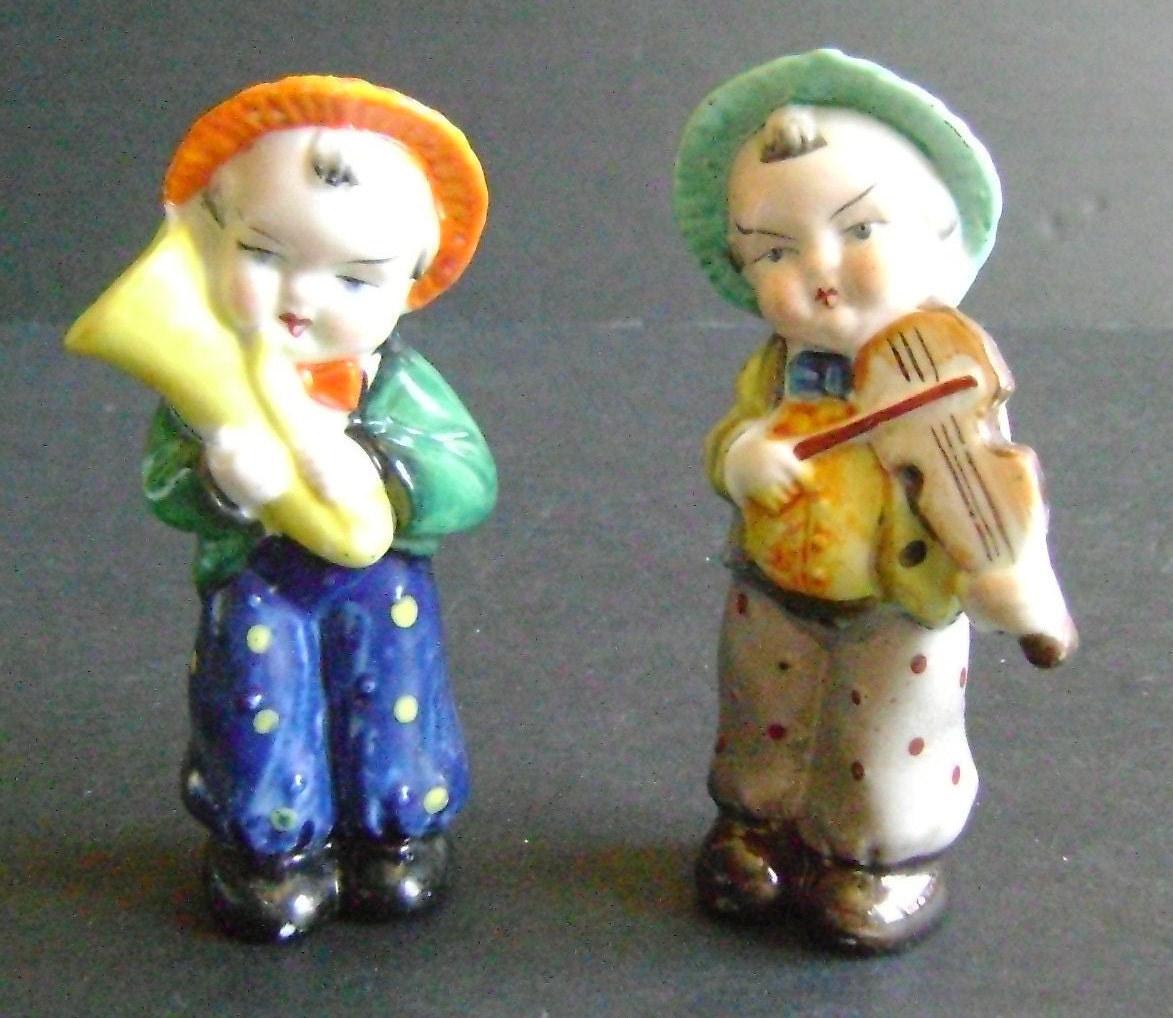 Vintage Asian Boy Musical Statues / Made in Occupied Japan / | Etsy