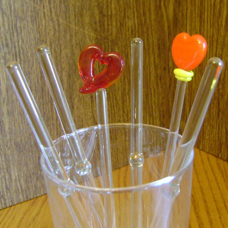 Heart Swizzle Sticks - Etsy
