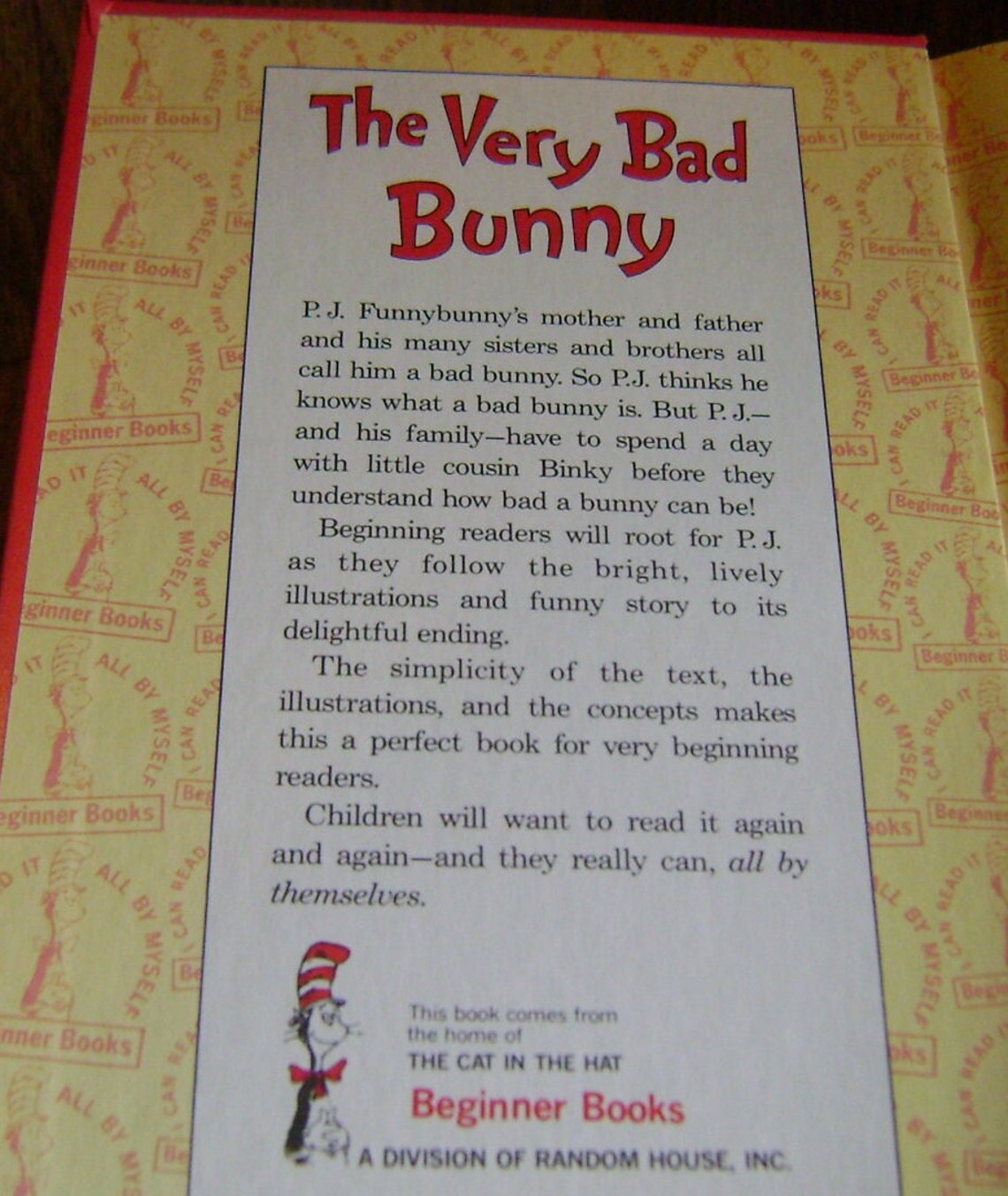 The Very Bad Bunny Book by Marilyn Sadler / Vintage - Etsy
