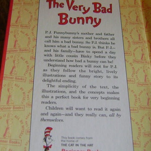 The Very Bad Bunny Book by Marilyn Sadler / Vintage Children's Book ...