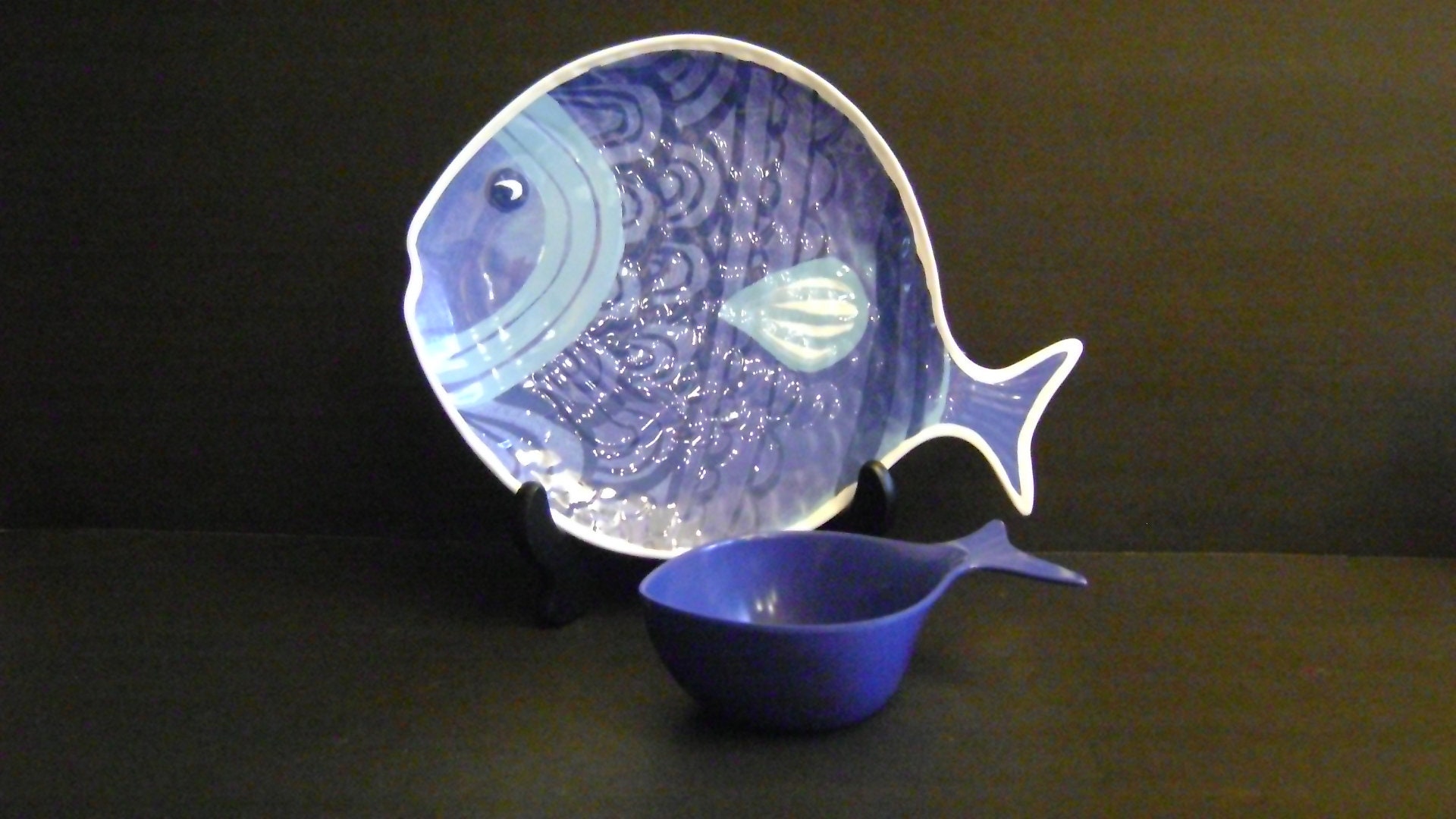 Tropical fish theme outdoor bar set / Fish metal tin / plastic | Etsy