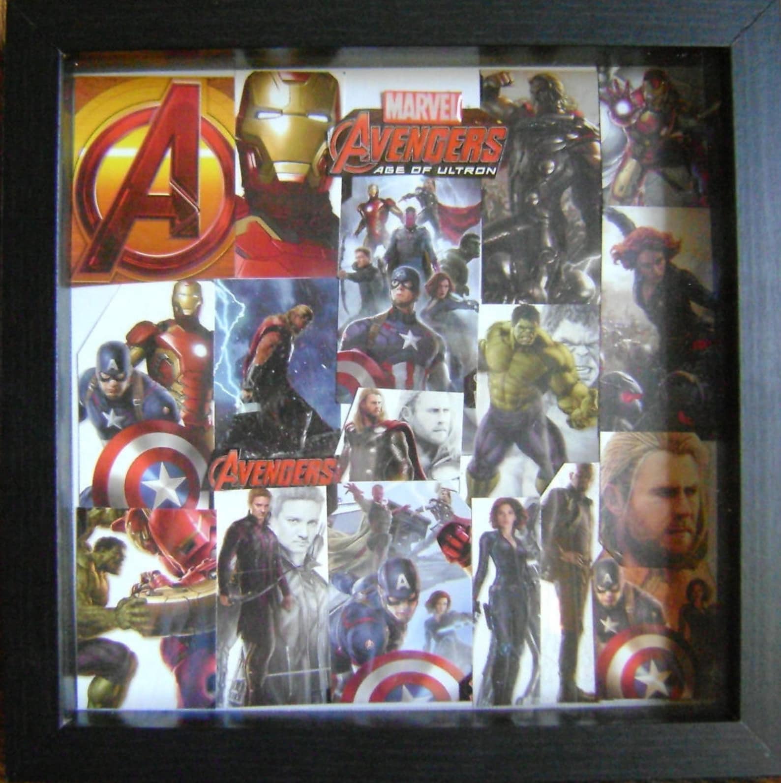 Avengers Shadowbox Avengers Collage Marvel Avengers Photos | Etsy