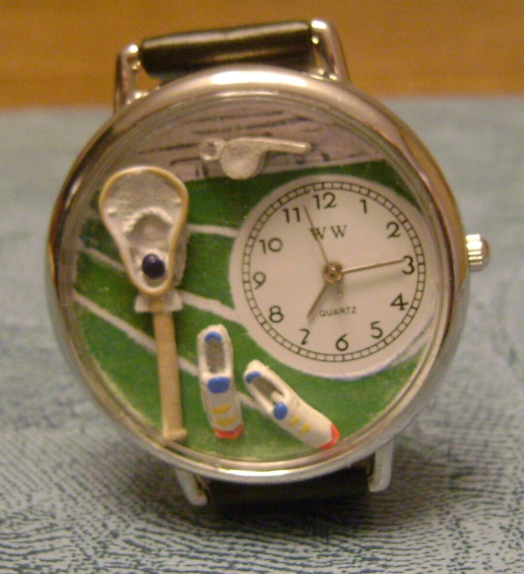 Vintage Whimsical Lacrosse Watch / Lacrosse Stick, Cleets, Ball ...