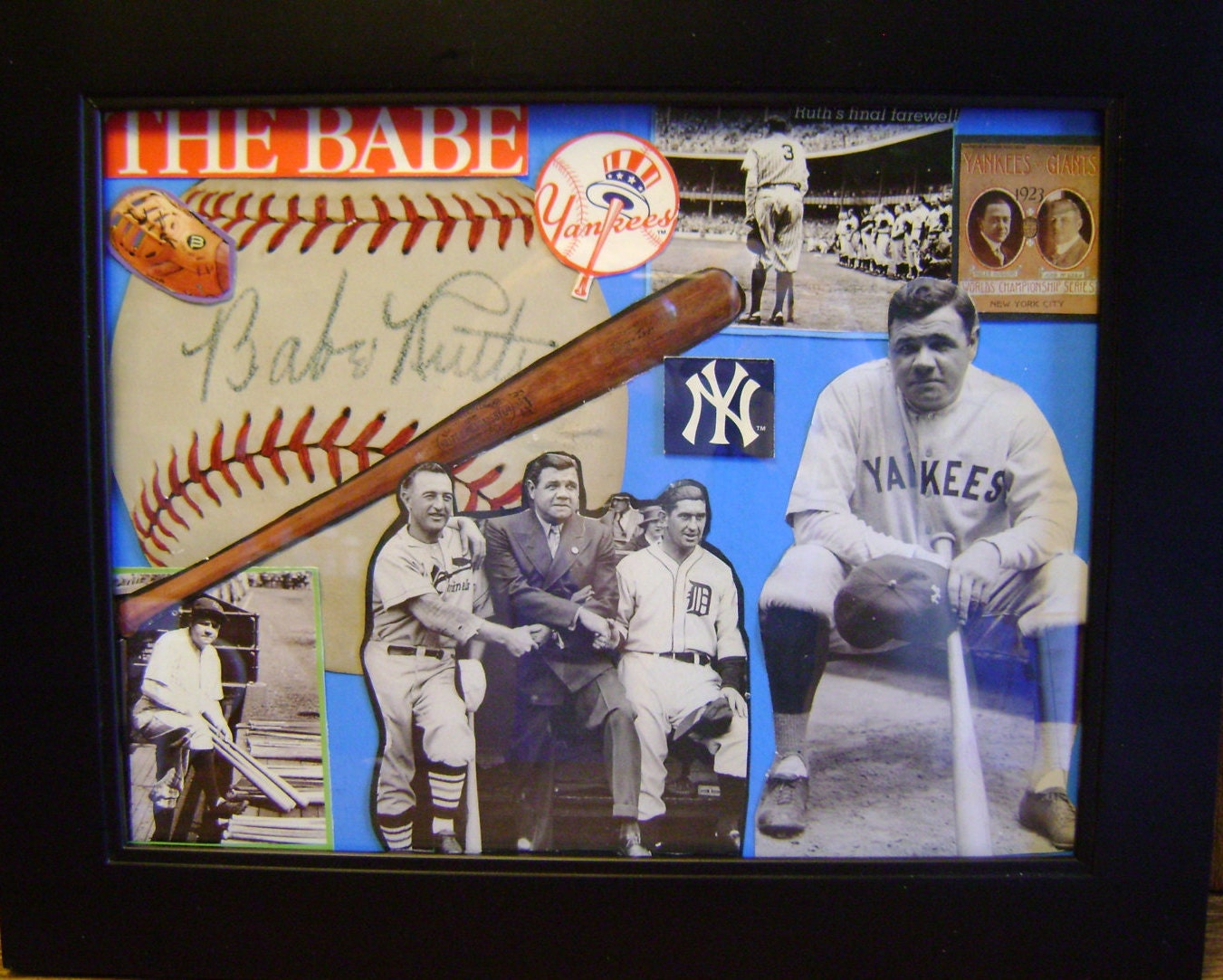 Babe Ruth collage/ collectible /Nostalgic/career/ photos/mixed | Etsy