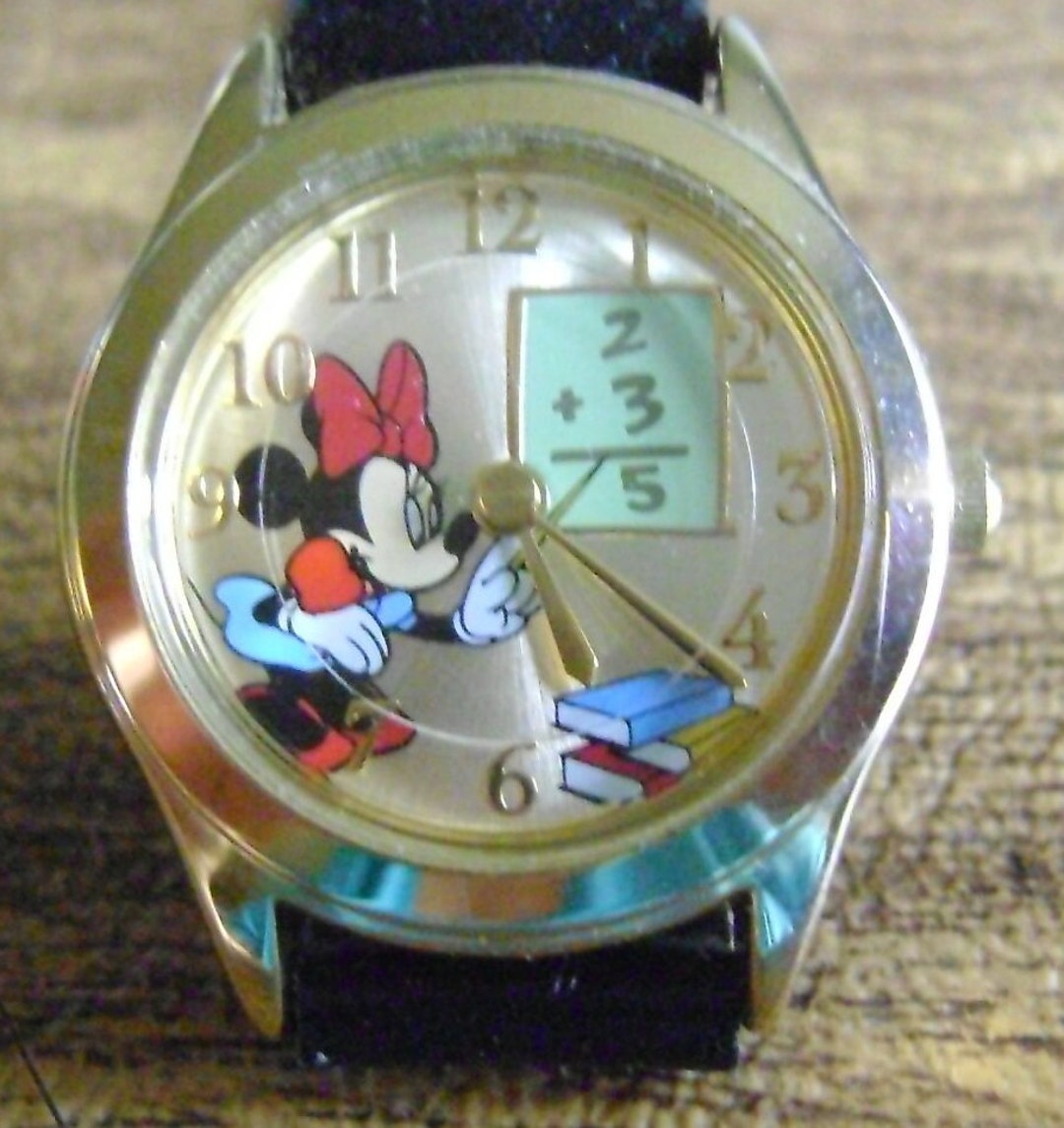 Vintage Disney Minnie Mouse Math Watch / Math Teacher / Mint Child's or ...