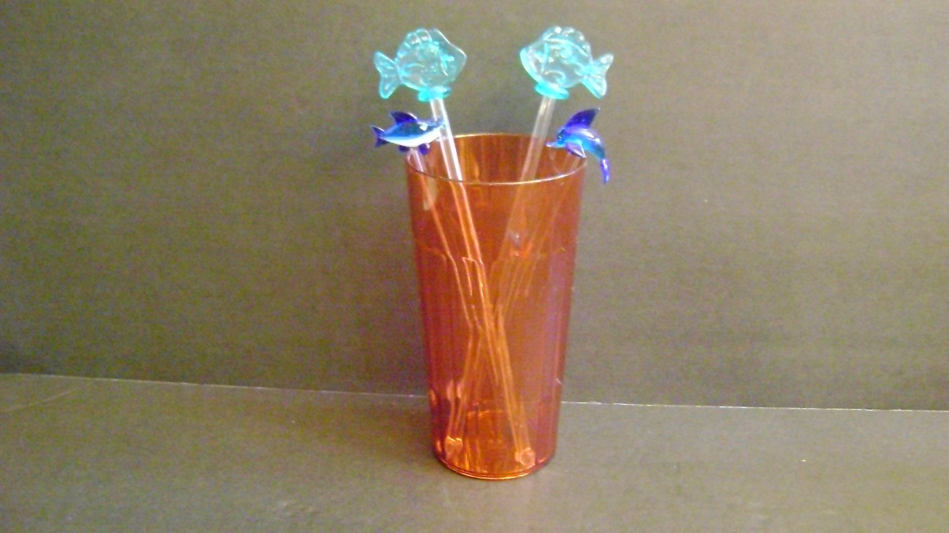 Tropical fish theme outdoor bar set / Fish metal tin / plastic | Etsy